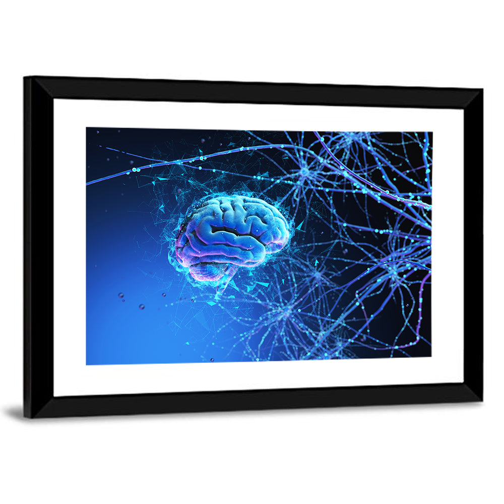 3D Human Brain Wall Art - CanvasPiece
