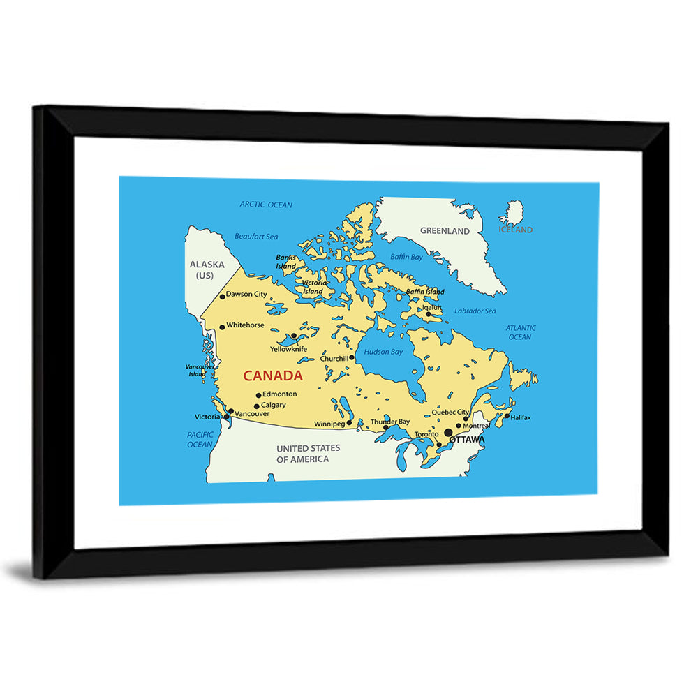 Canada Map Wall Art - CanvasPiece
