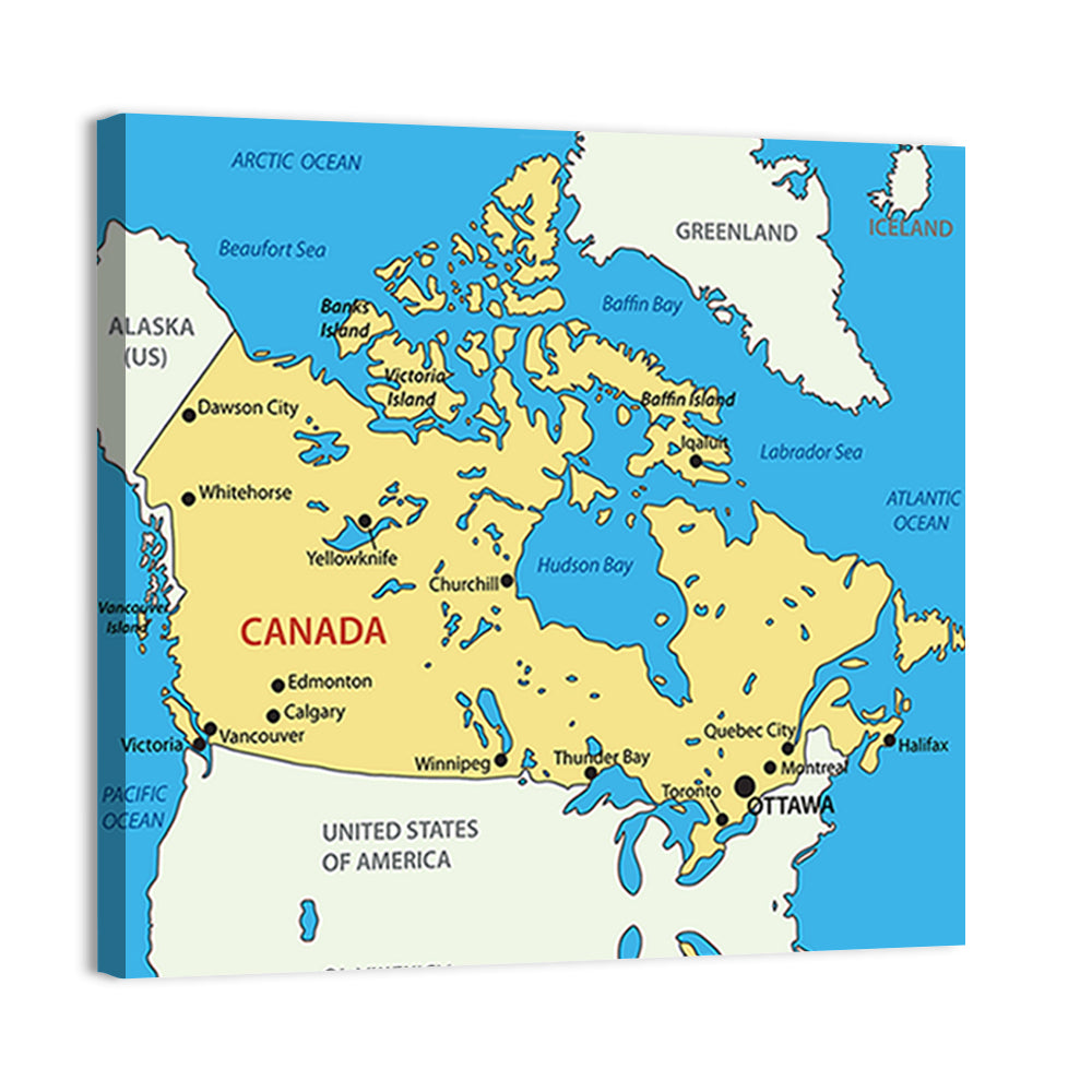 Canada Map Wall Art - CanvasPiece