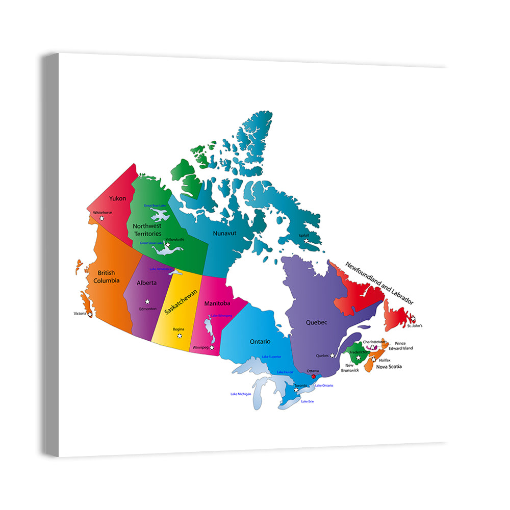 Canada Map With Capitals